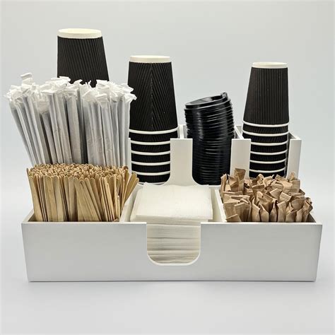 ᐉ Органайзер барний Datastrip на 9 відділень для склянок кришок цукру серветок Білий БО9Б