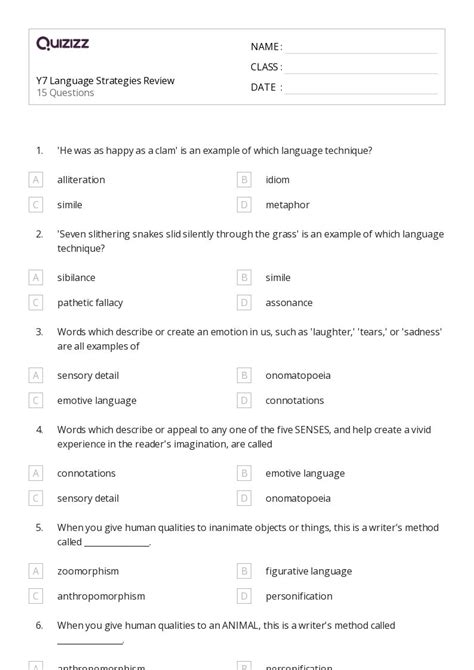 50 Reading Comprehension Strategies Worksheets For 7th Class On