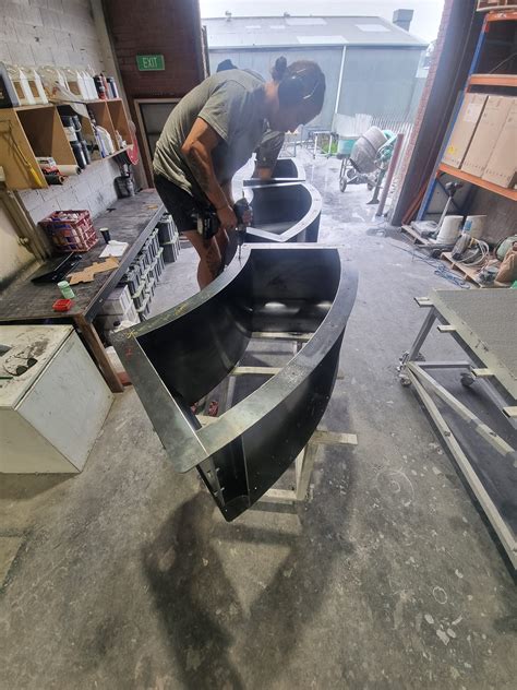 Slab Culture Curved Concrete Modular Seating For A