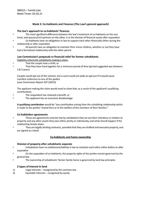 Week 3 Lecture Notes 3 Week Three 02 Week 3 Co Habitants And