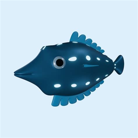 Las Artes Ponen A Los Peces Azules Archivo Psd Premium