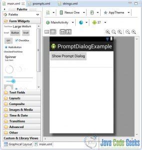 Android Prompt User Input Dialog Example