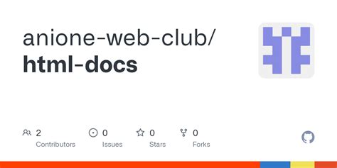 Github Anione Web Clubhtml Docs
