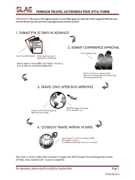 Foreign Travel Authorization Fta Doc Template Pdffiller