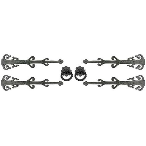 Lynn Cove Foundry [gset500] Cast Aluminum Garage Door Decorative Hardware Kit Saxon Style