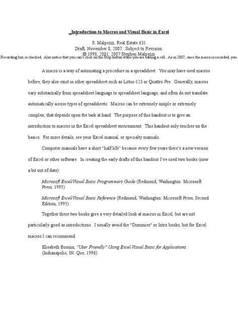 Visual Basic Trong Excel Pdf Microsoft Excel Control Flow