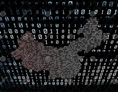 Binary Digital Array Big Data Transmission And Map Of China Programming And Intelligent