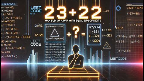 2342 Max Sum Of A Pair With Equal Sum Of Digits W Imchronokross Youtube