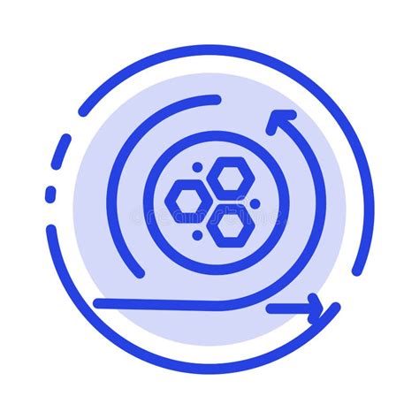 Modeling Api Modeling Science Blue Dotted Line Line Icon Stock