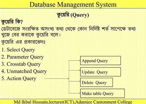 Hsc Ict Database Management System Bangla Version Pdf