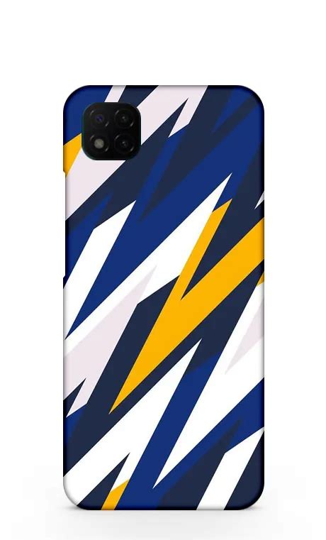 Yellow Blue Pattern Poco C Mobile Cover