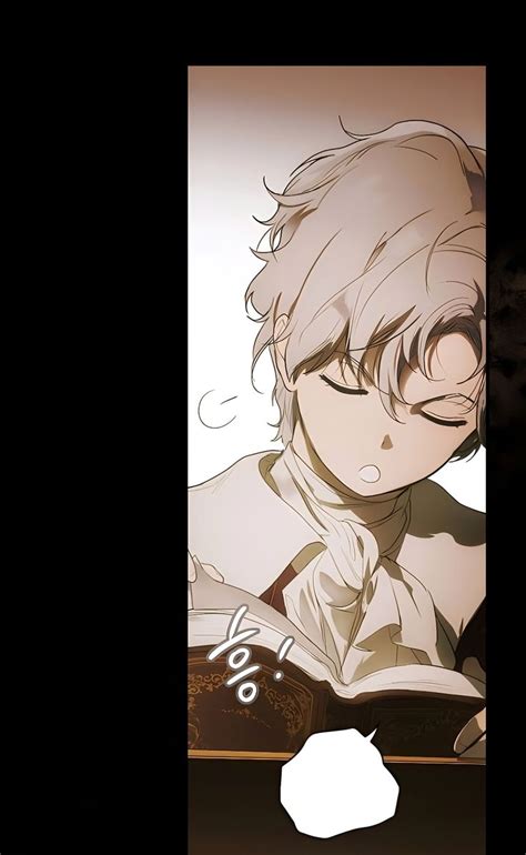 An Anime Character Is Reading A Book While Sitting At A Table With His Eyes Closed