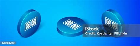 파란색 배경에 격리된 등색 전기 콘센트 아이콘입니다 전원 소켓 로제트 기호 파란색 원 버튼입니다 벡터 3차원 형태에 대한 스톡 벡터 아트 및 기타 이미지 Istock