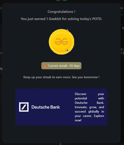 Maanavi Rao Ponugoti On Linkedin Geekstreak2024 Deutschebank