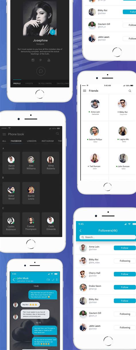 5 Best Chat UI Designs For Mobile Apps In 2018 Free PSD PSD For Website Mobile App UI By