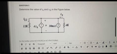 Solved Determine The Value Of Ix And I In The Figure Chegg Com