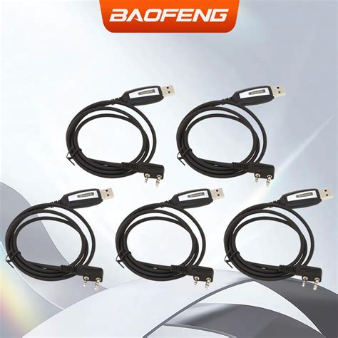 5 Pcs Baofeng Usb Programming Cable Walkie Talkie Coding Cord K Port