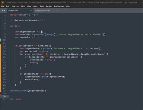 Proyecto Receta Lógica de programación Conceptos primordiales Alura Latam Cursos online