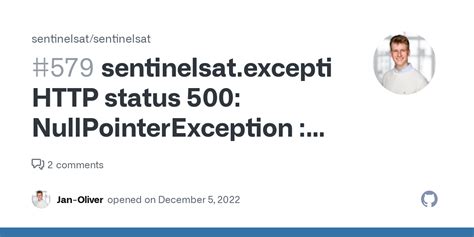 Sentinelsatexceptionsservererror Status 500 Nullpointerexception Object Not Found