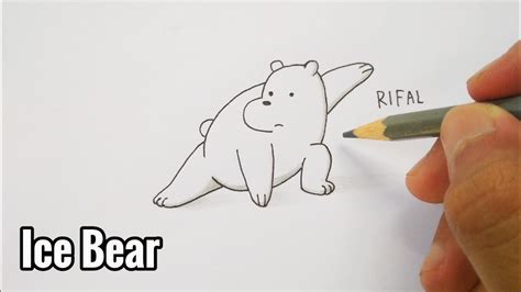 Gampang Cara Menggambar Ice Bear We Bare Bears How To Draw Ice Bear Youtube