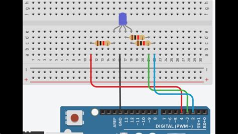 아두이노 기초 아두이노 삼색 LED 사용하여 깜빡이기 YouTube