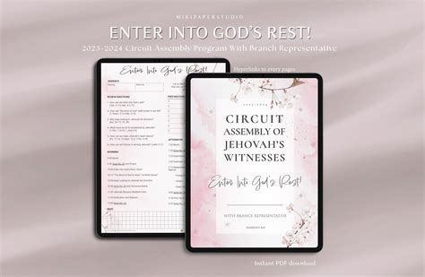 Jw Circuit Assembly 2023 2024 Enter Into Gods Rest Jw Etsy Australia