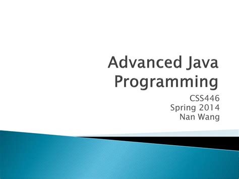Advanced Java Programming Ppt Download