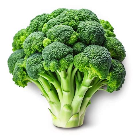 A Bunch Of Broccoli Is Shown On A White Background Premium Ai