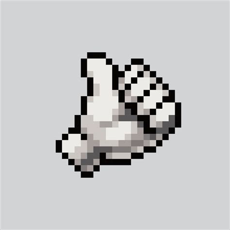 Pixel Art Illustration Hand Pixelated Hand Hand Illustration