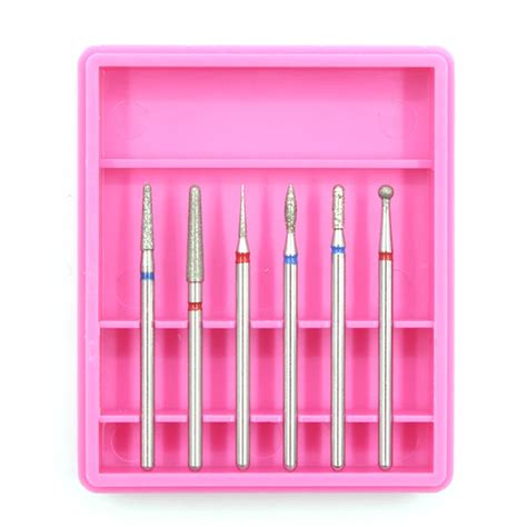 6 шт алмазные фрезы для маникюра набор керамических сверл для ногтей набор фрезов для маникюра