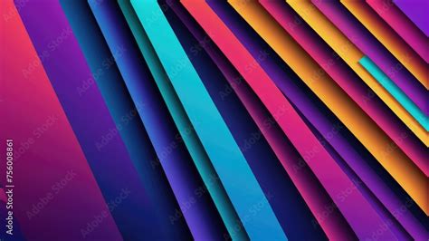 Geometric Vector Illustration Featuring Dynamic Colorful Lines In A