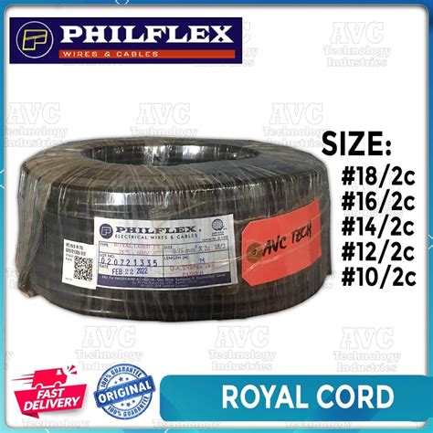 Philflex Royal Cord 18c 16c 14c 12c 10c Per Meter Shopee Philippines
