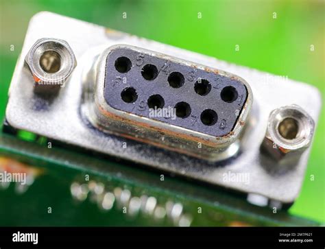 Female Standard Serial Port Called RS Pin Stock Photo Alamy