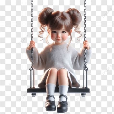 그네를 타는 소녀의 클립 아트 여자 그네 Png 일러스트 및 이미지 에 대한 무료 다운로드 Pngtree