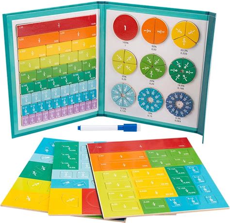 Figt Sets Math Manipulative Magnetic Magnetic Fraction Tiles