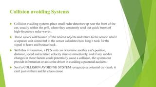Collision Avoidance System Automobile Technology Safety Systems In Car PDF