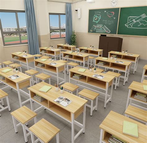 学生课桌椅双层带抽屉课桌补习班辅导单人双人书桌学生培训课桌凳 阿里巴巴