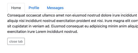 Bootstrap Tabs How To Close A Tab From A Button Within A Tab Content