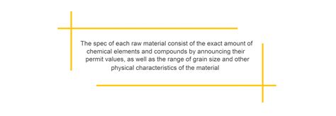 SPEC OF RAW MATERIALS WESPEC