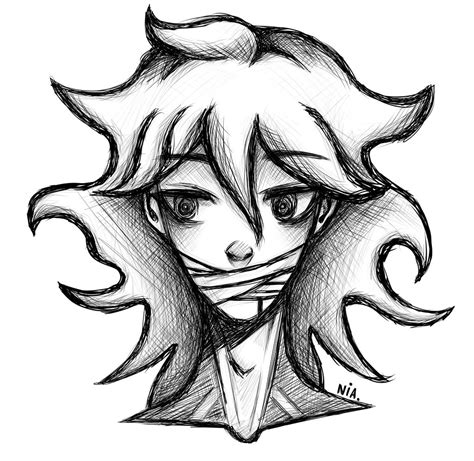 Nagito Komaeda Black And White By Niakai On Deviantart