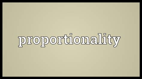 Proportionality Meaning Youtube