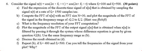 Solved Please Use Matlab To Solve The Parts B F For Problem