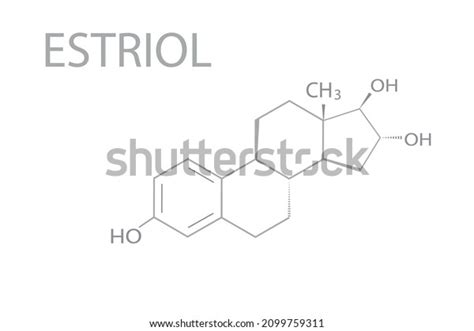 Estriol Molecular Skeletal Chemical Formula Stock Vector Royalty Free Shutterstock