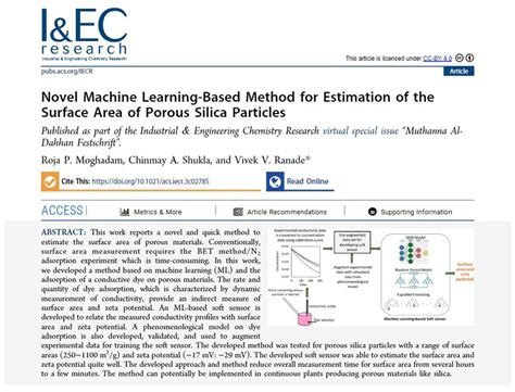 Pdf Novel Machine Learning Based Method For Estimation Of The Surface Area Of Porous Silica