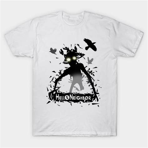 Buy T Shirt Women Hello Neighbor Shadow Halloween Harajuku Print Kawaii