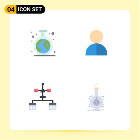 4 Universal Flat Icons Set For Web And Mobile Applications Chemistry