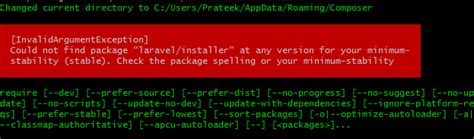 Php How Can I Get Rid Of Error Mentioned Below And Configure Composer For First Laravel