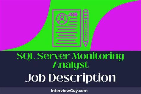 Sql Server Monitoring Analyst Job Description Updated For 2025