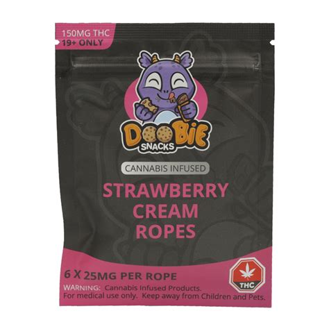 Doobie Snacks Strawberry Cream Ropes Thc Grasslife