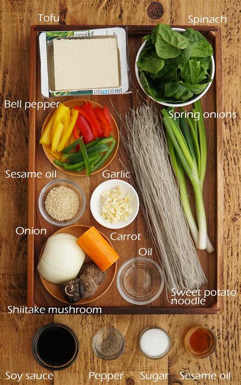 Japchae Ingredients